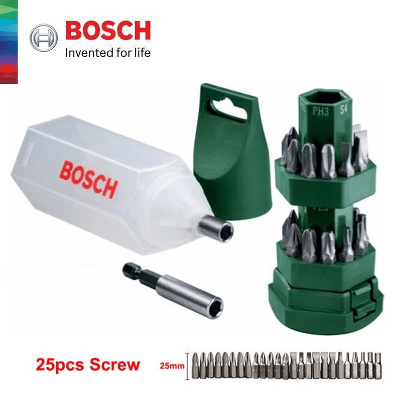 BOSCH Big Bit Screwdriver Bit Set 25Pcs - Tisara Power Mart