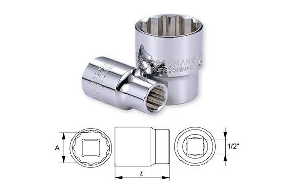CROSSMAN 1/2"Dr. 12Pt Box Socket 10mm - Tisara Power Mart