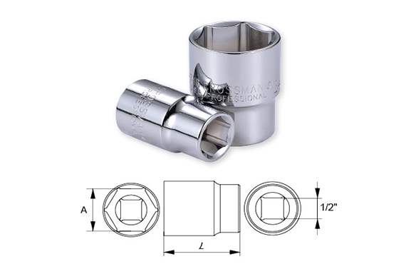 CROSSMAN 1/2"Dr. 6Pt Box Socket 13mm - Tisara Power Mart