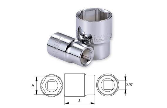CROSSMAN 3/8"Dr. 6Pt Box Socket 17mm - Tisara Power Mart