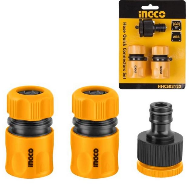 INGCO Hose Quick Connector Set 03Pcs - Tisara Power Mart