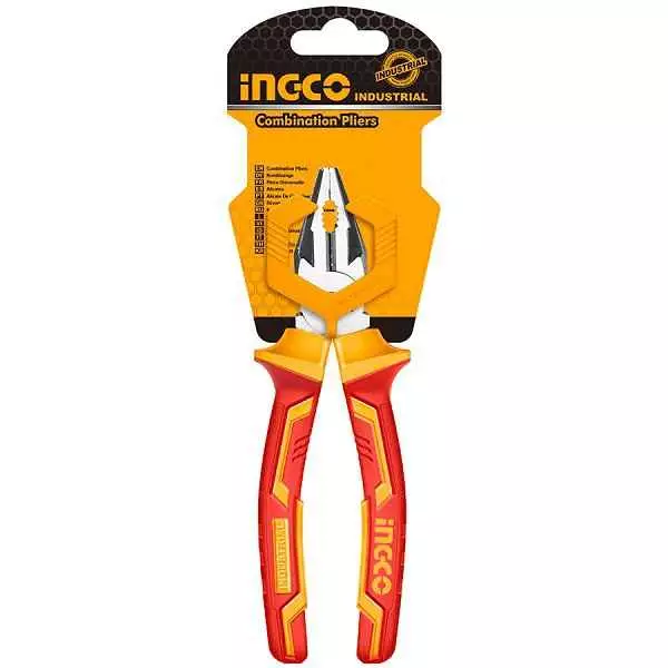 INGCO Insulated Combination Pliers 8" - Tisara Power Mart