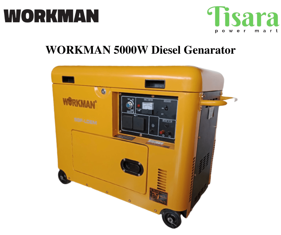 WORKMAN Diesel Generator 5kW - Tisara Power Mart