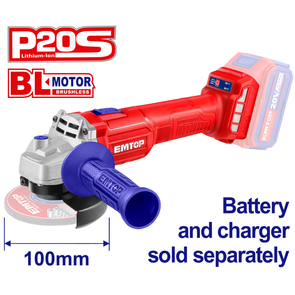 EMTOP Lithium Ion Angle Grinder - Tisara Power Mart