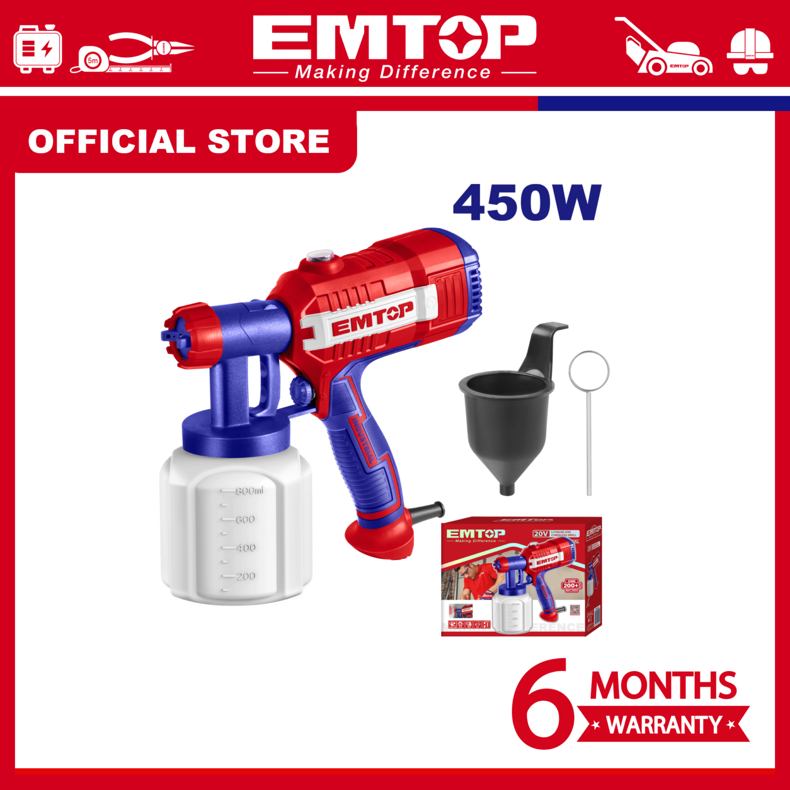 EMTOP Spray Gun - Tisara Power Mart